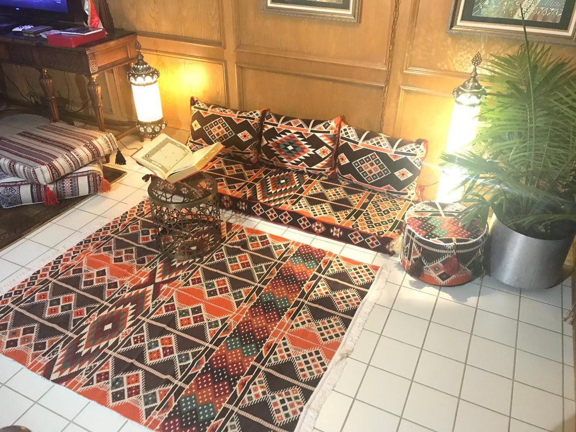 Arabesque Tulip Arabic Diwan Majlis Jalsa Floor Seating Sofa 2 Meter ...
