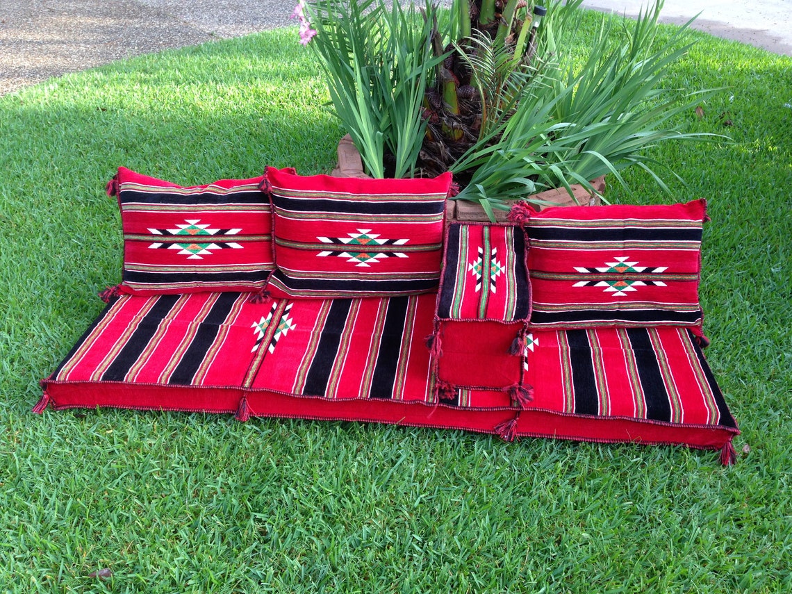Traditional Red Arabic Majlis Diwan Jalsa 2 Meter Set Foam - Etsy