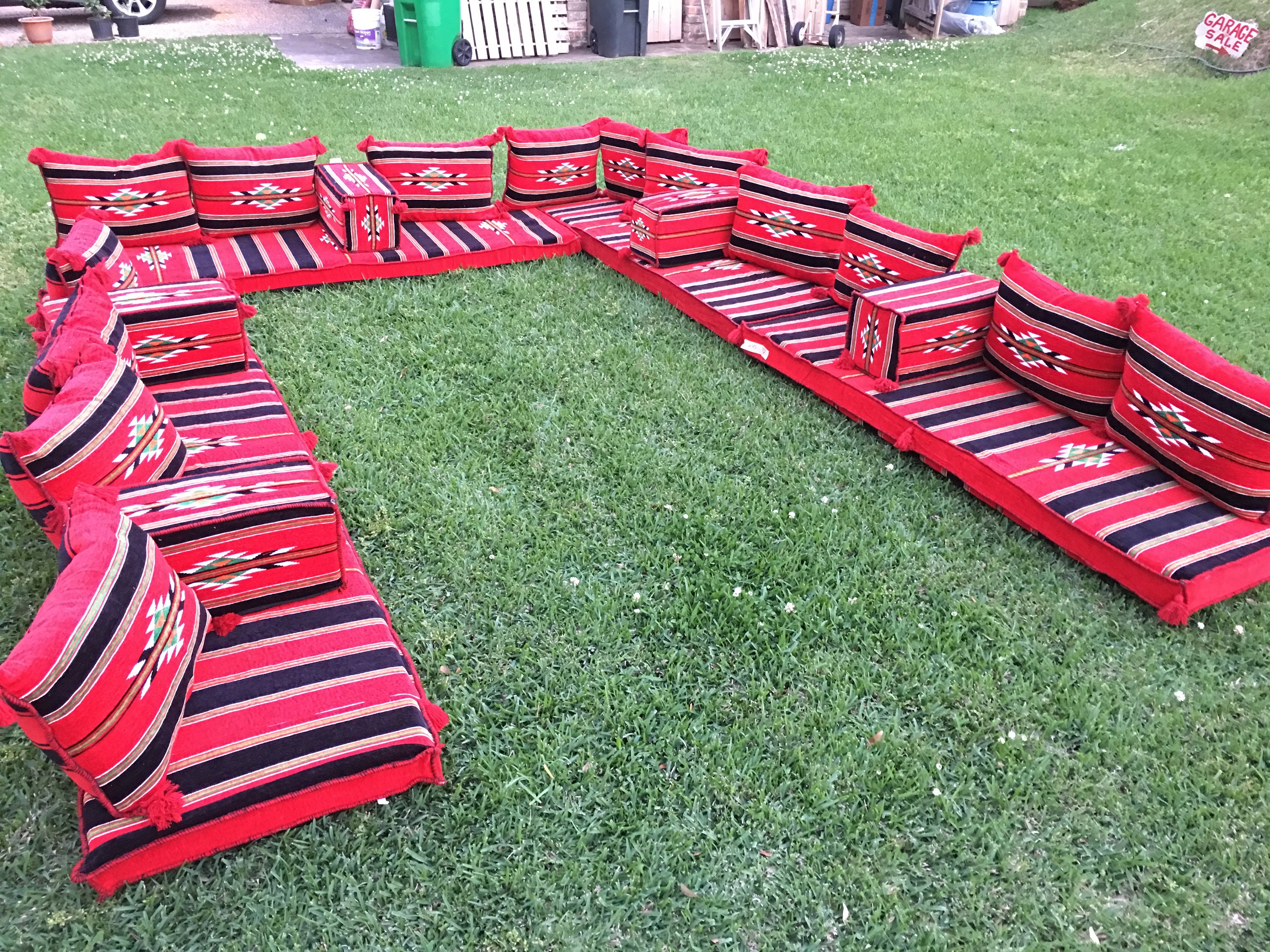 2m. Traditional Red Arabic Diwan Majlis Floor Seating Jalsa | Etsy