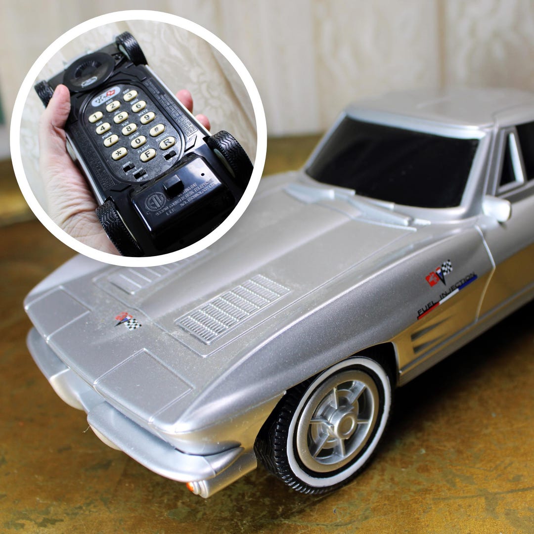 Vintage Collectible Stingray Corvette Telephone, Silver Car Landline ...