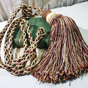 Vintage Tie Back Tassel, Large Curtain Tie Back, Vintage Tassels ...
