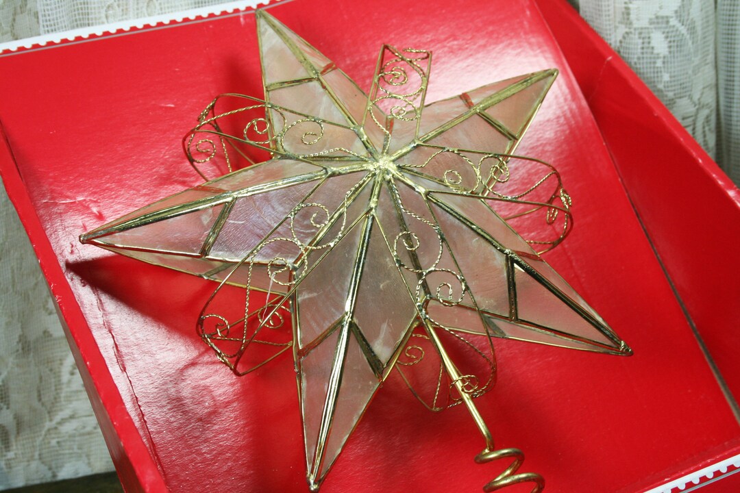 Vintage Christmas Tree Topper Three Dimensional Star Tree - Etsy