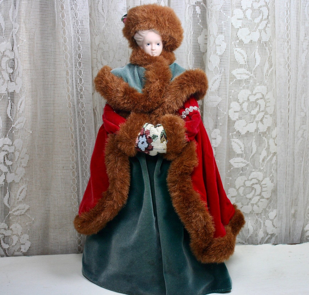 Vintage Christmas Figurine Doll Handmade Christmas Dolls - Etsy