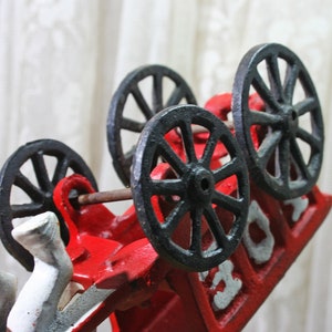 Rare Antique Cast Iron Horse and Wagon Toy, Working Antique Ice Wagon ...
