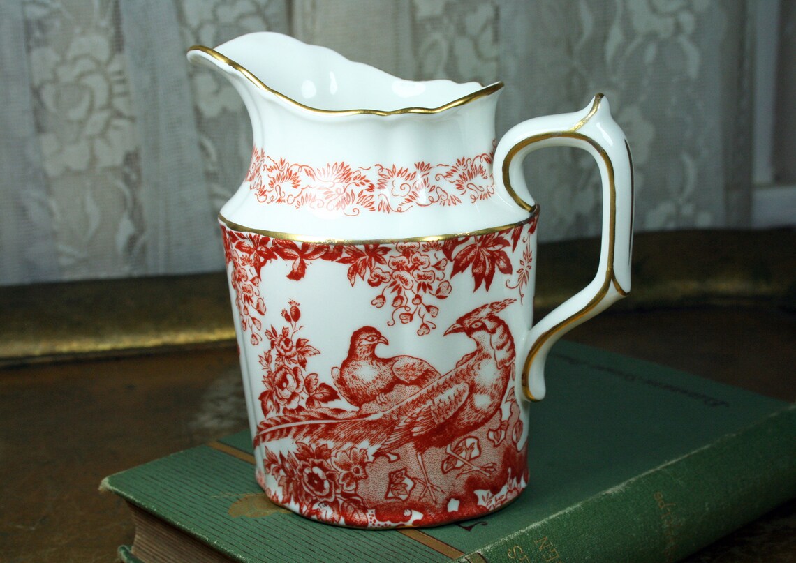 Vintage Royal Crown Derby Pitcher Creamer English Bone China - Etsy