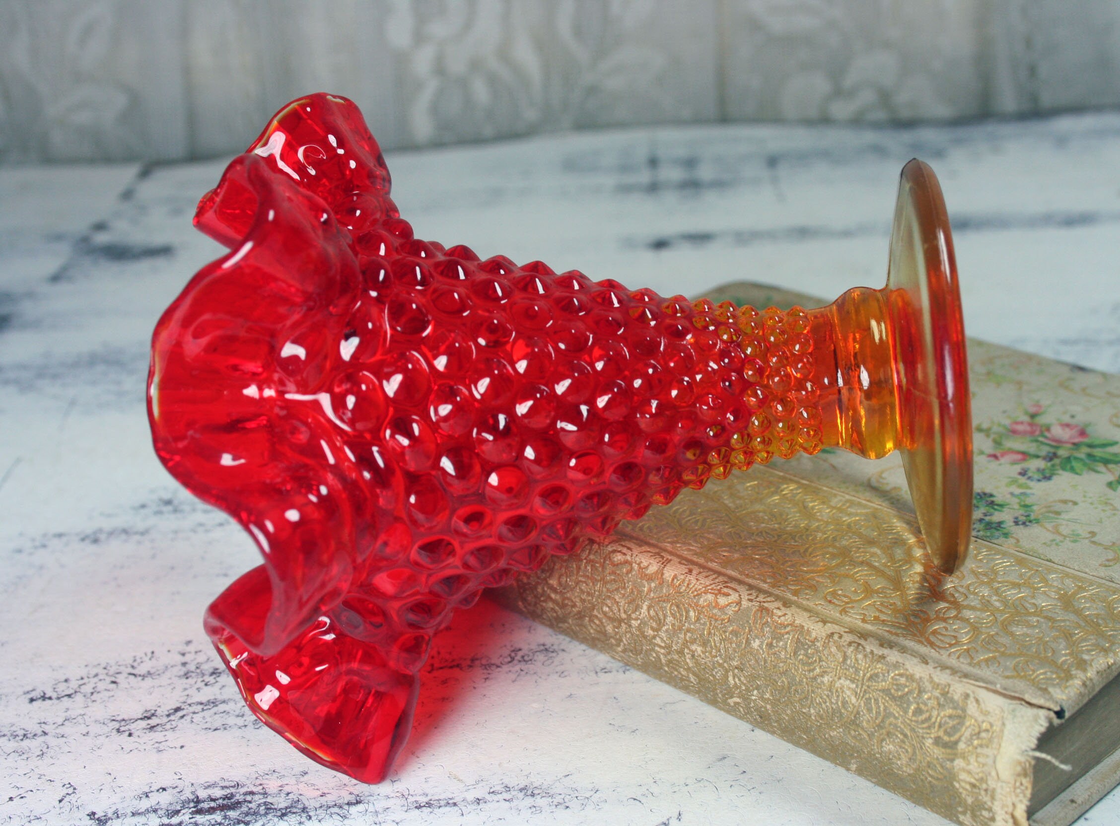 Home Décor Home & Living Mantel Decor Red Orange Ombre Ruffle Edge ...