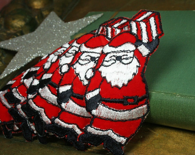 1970's Vintage Sew on Santa Claus Patches, Vintage Santa Patches ...