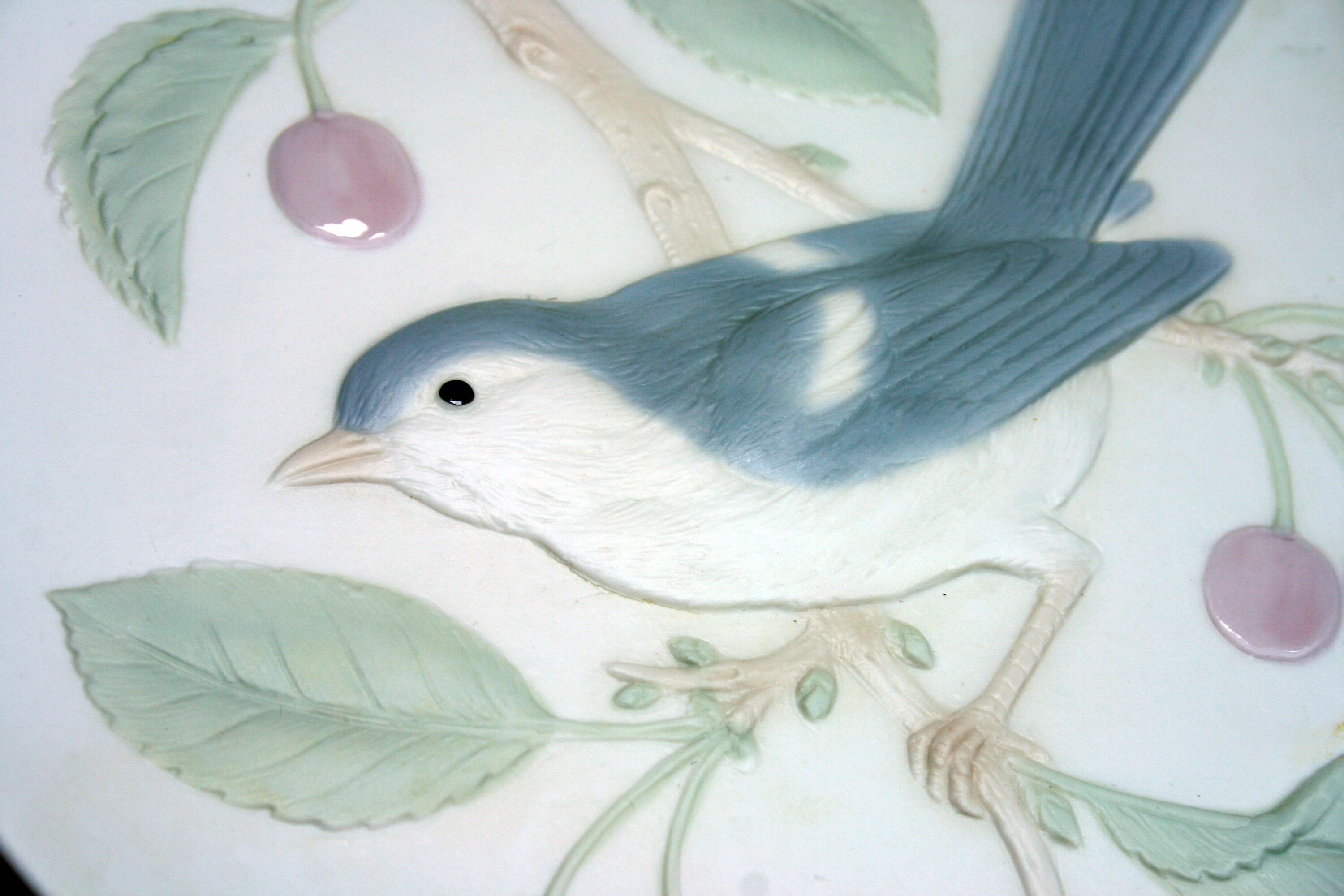 Vintage Japan Porcelain Bisque Plate Bluebird Plate Crowning - Etsy