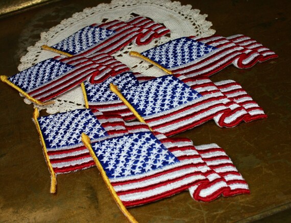 Vintage American Flag Patches, Flag Sew On or Glue On… - Gem