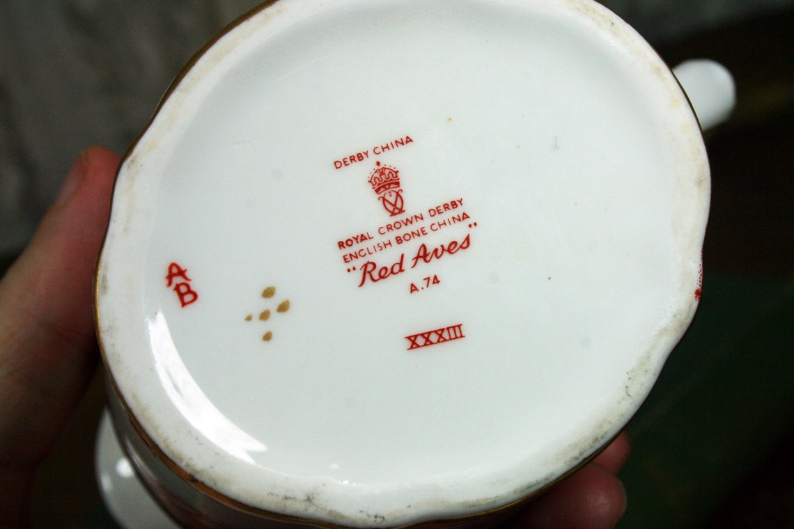 Vintage Royal Crown Derby Pitcher Creamer English Bone China - Etsy