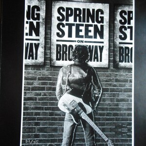 BRUCE SPRINGSTEEN on Broadway Poster-official- Signed Artist J. Frankel ...