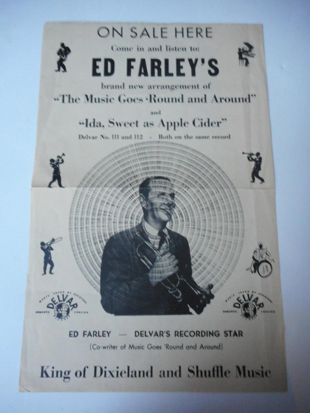 1950s Record Store Poster-ed Farley's Big Band Sound "round and Round ...