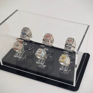 6 Ring Display Case for Collectors Rings, Championship Rings or Other ...