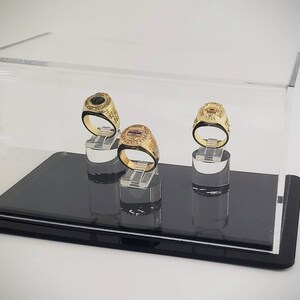 3 Ring Display Case for Collectors Rings, Championship Rings or Other ...