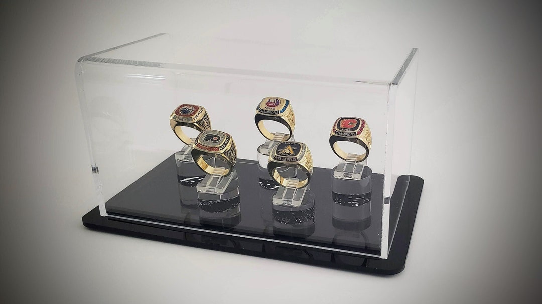 5 Ring Display Case for Collectors Rings, Championship Rings or Other ...