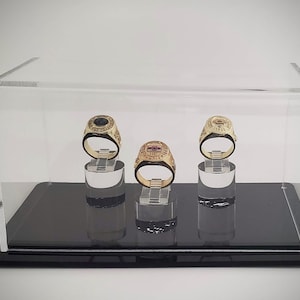 3 Ring Display Case for Collectors Rings, Championship Rings or Other ...