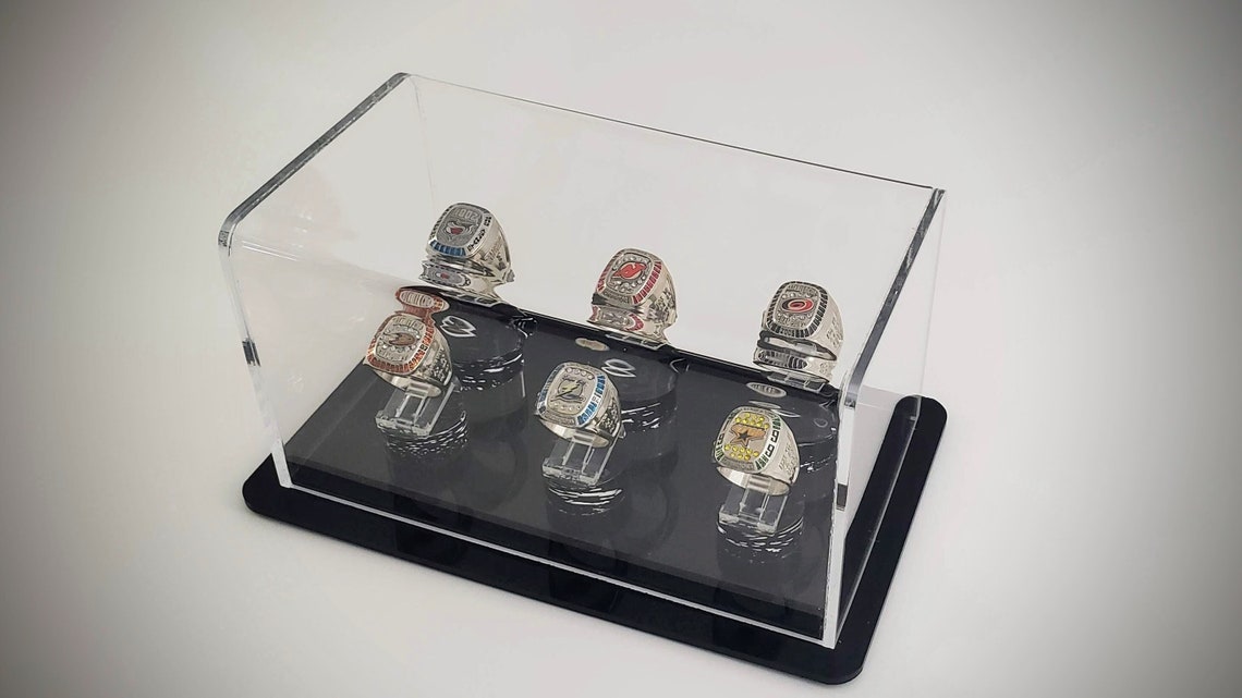 6 Ring Display Case for Collectors Rings, Championship Rings or Other ...