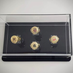 4 Ring Display Case for Collectors Rings, Championship Rings or Other ...