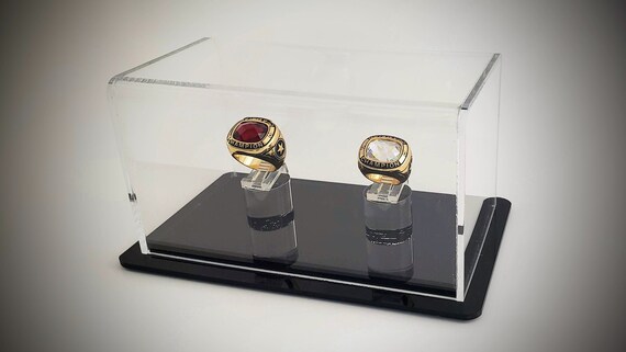 2 Ring Display Case for Collectors Rings Championship Rings - Etsy