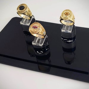 3 Ring Display Case for Collectors Rings, Championship Rings or Other ...