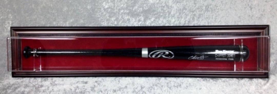 Premium Wall Mount Baseball Bat Display Case, for Horizontal or ...