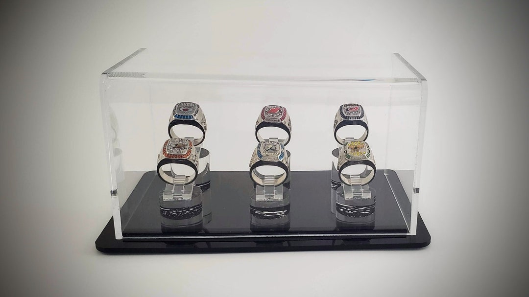 6 Ring Display Case for Collectors Rings, Championship Rings or Other ...