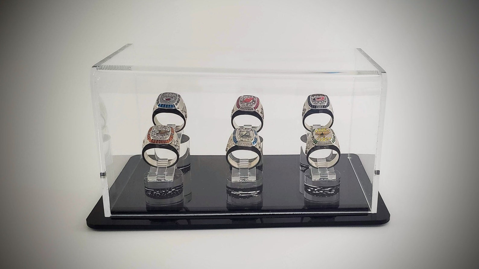 6 Ring Display Case for Collectors Rings Championship Rings - Etsy