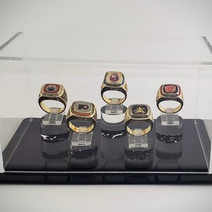5 Ring Display Case for Collectors Rings, Championship Rings or Other ...