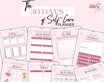 Self-care Planner,printable Wellness Journal,daily Routine,30-day Self ...