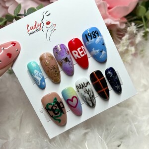 Eras Tour Press on Nails, Eras Tour, Stick on Nails, Swifties Nails ...