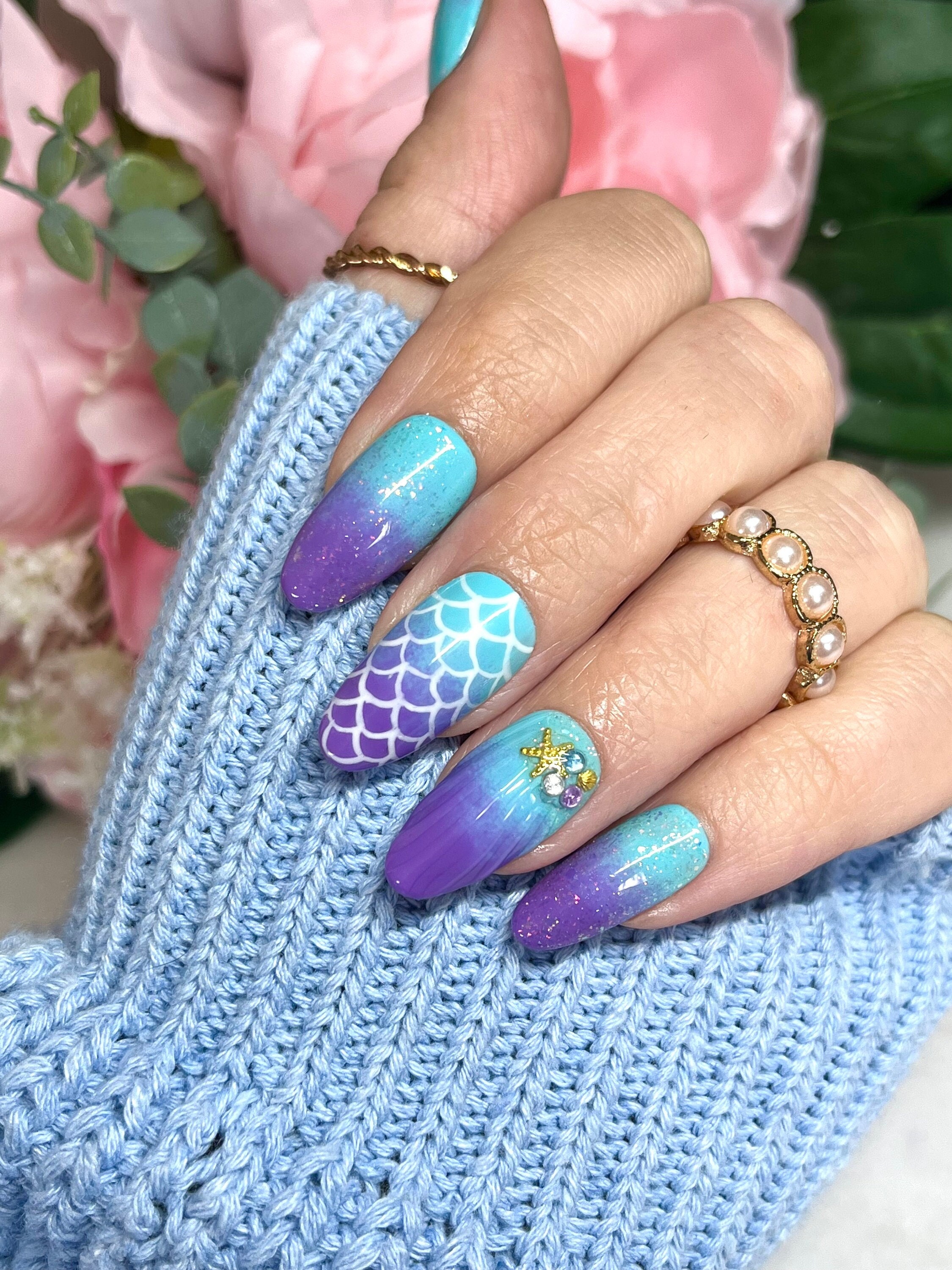Little Mermaid Nail Designs