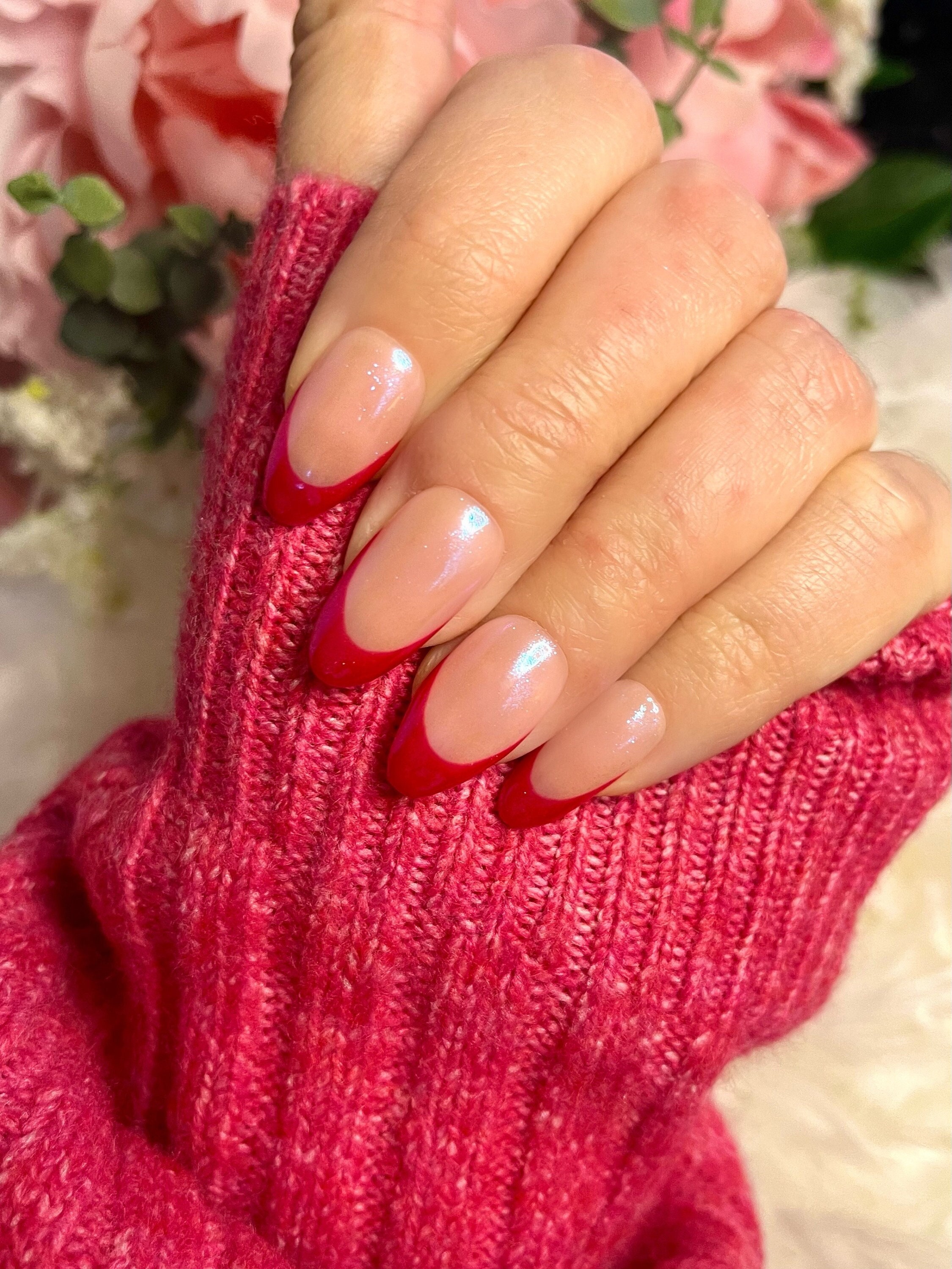 Red Tip Acrylic Nails