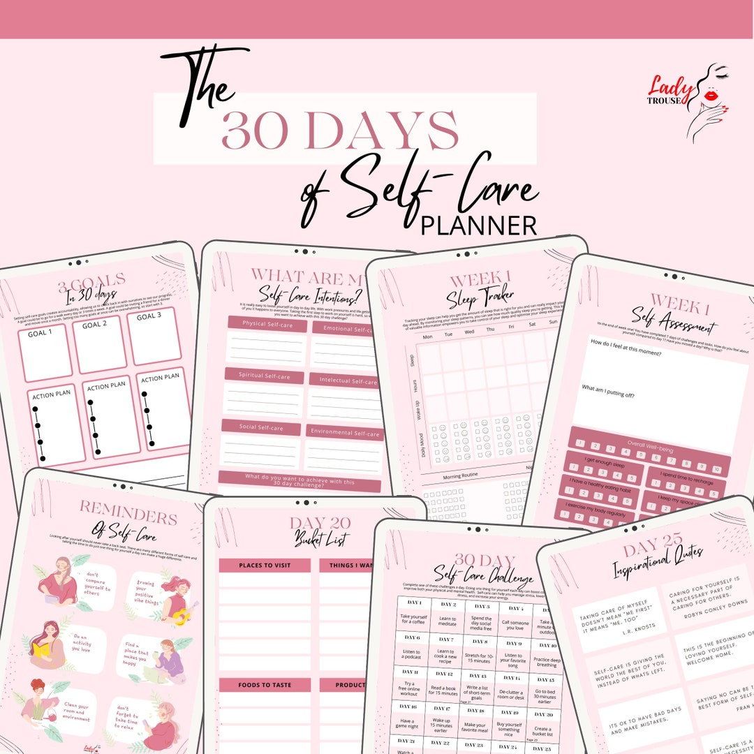 Self-care Planner, Printable Planner, Mood Tracker, Habit Tracker ...