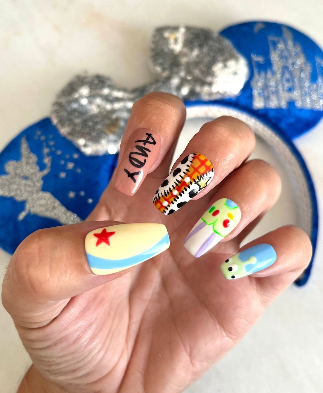 Disney Toy Story Press on Nails, Stick on Nails Disney Themed, Acrylic ...