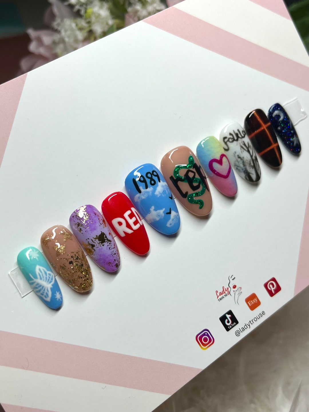 Eras Tour Press on Nails, Eras Tour, Stick on Nails, Swifties Nails ...