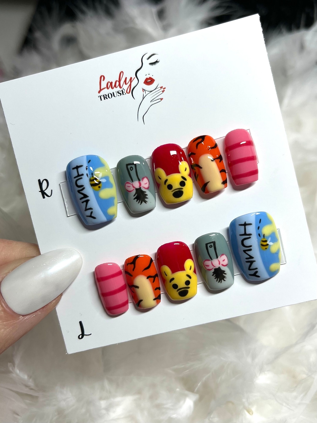 Disney Winnie the Pooh, Disney Press on Nails, Arcylic Nails, Pooh Bear ...