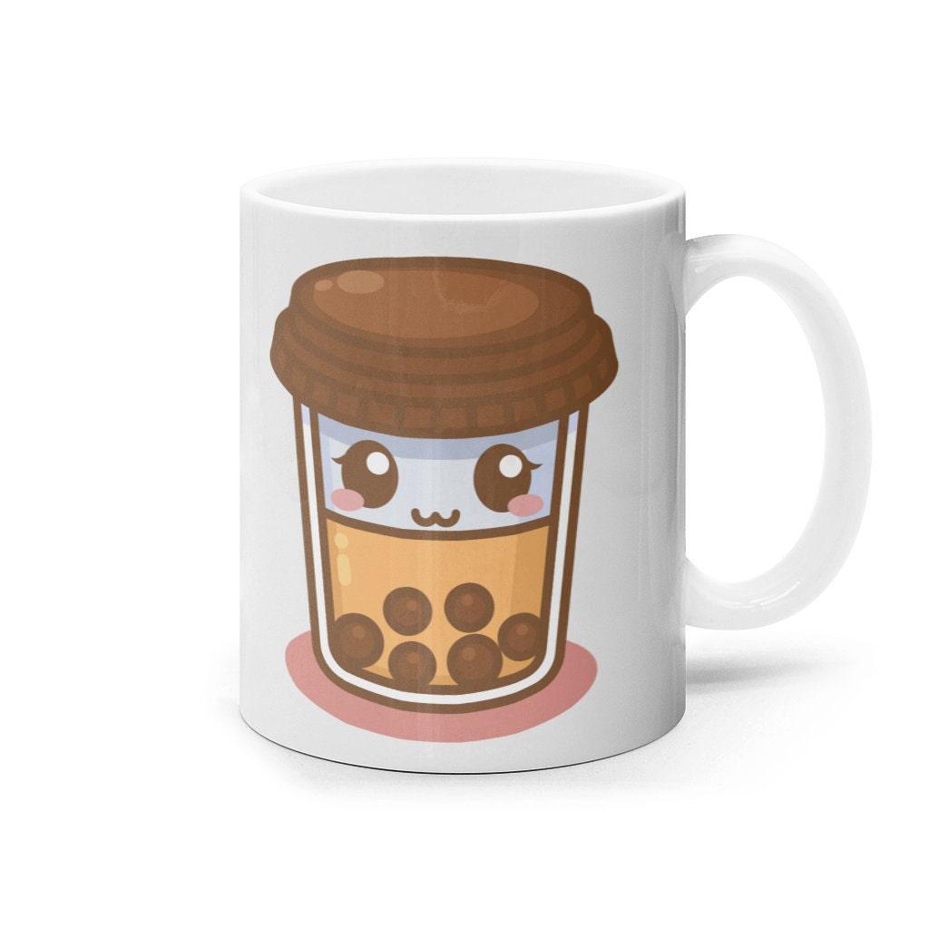 Kawaii Bubble Tea Mug Clipart Boba Drinks Smiley Faces - Etsy UK