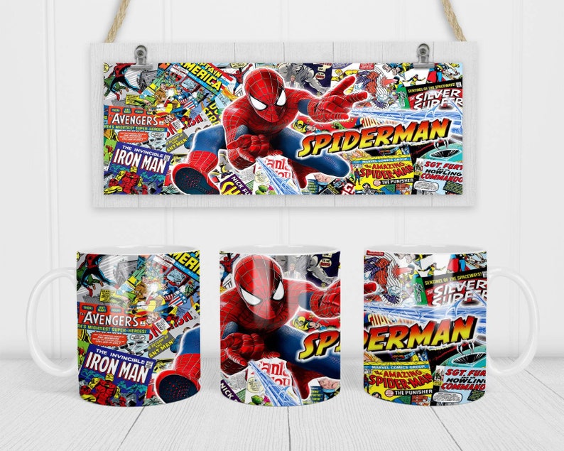 Spiderman Marvel Character Comic Book Mug Superheroes - Etsy UK