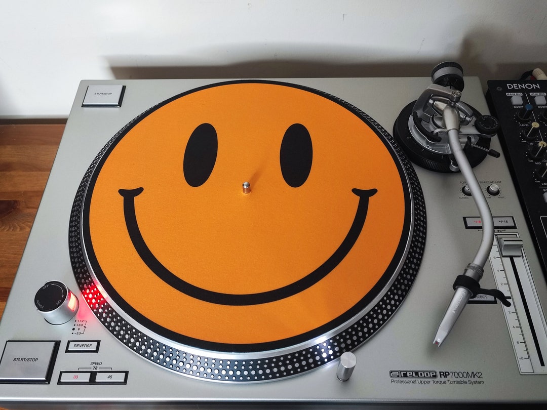 Acid House Rave Smiley Face Slipmat 12" for Hifi or DJ Turntable 12 ...