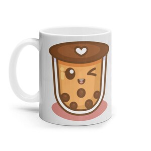 Kawaii Bubble Tea Mug Clipart Boba - Drinks - Smiley Faces Cute Mug ...