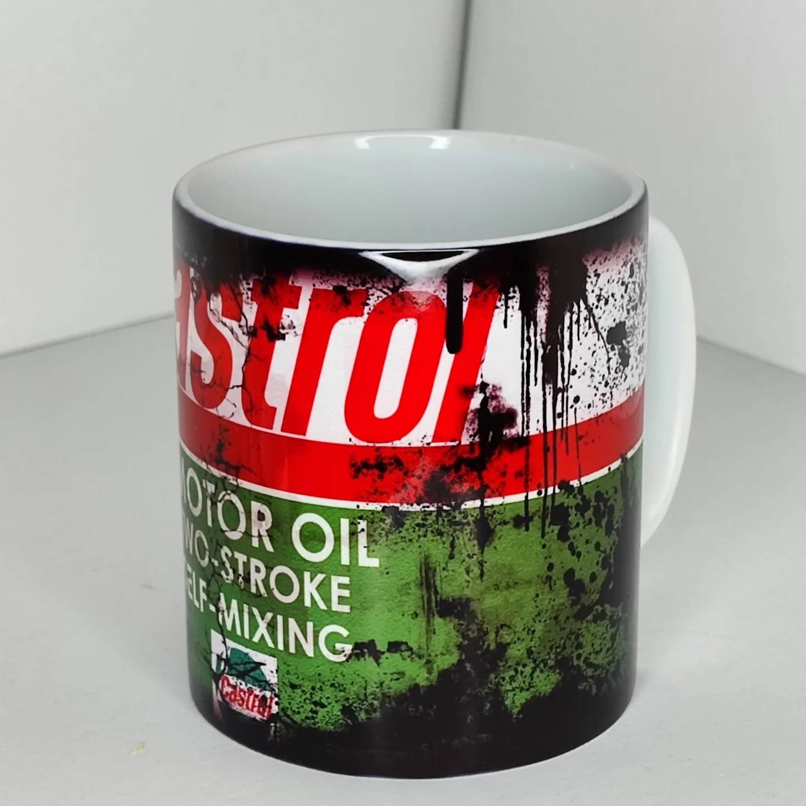 Retro Vintage Castrol Engine Oil Can Mug Car Motorcycle Mechanic Tea ...