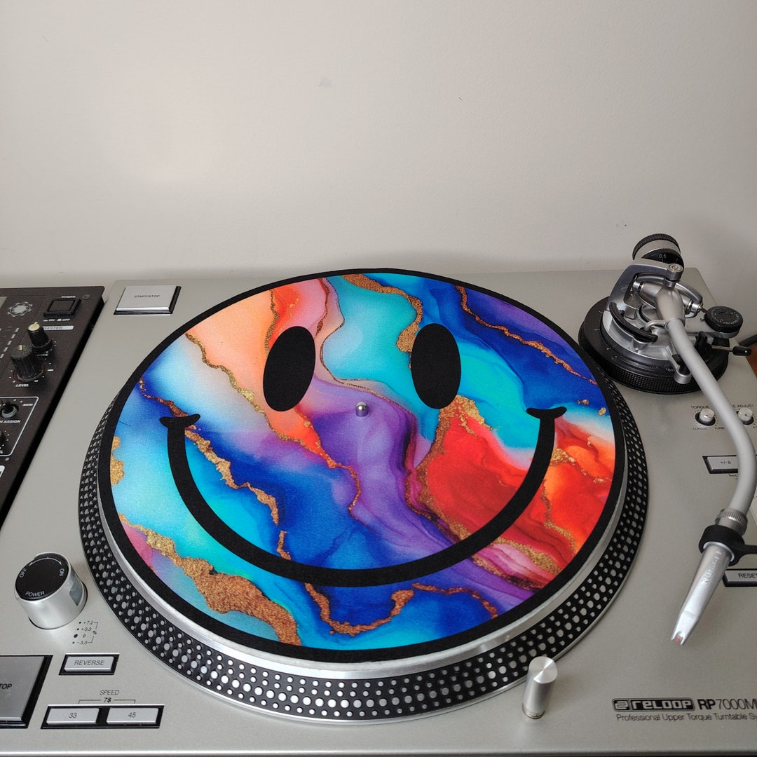 Acid House Smiley Face Slipmat: Rave Music Nostalgia - Etsy