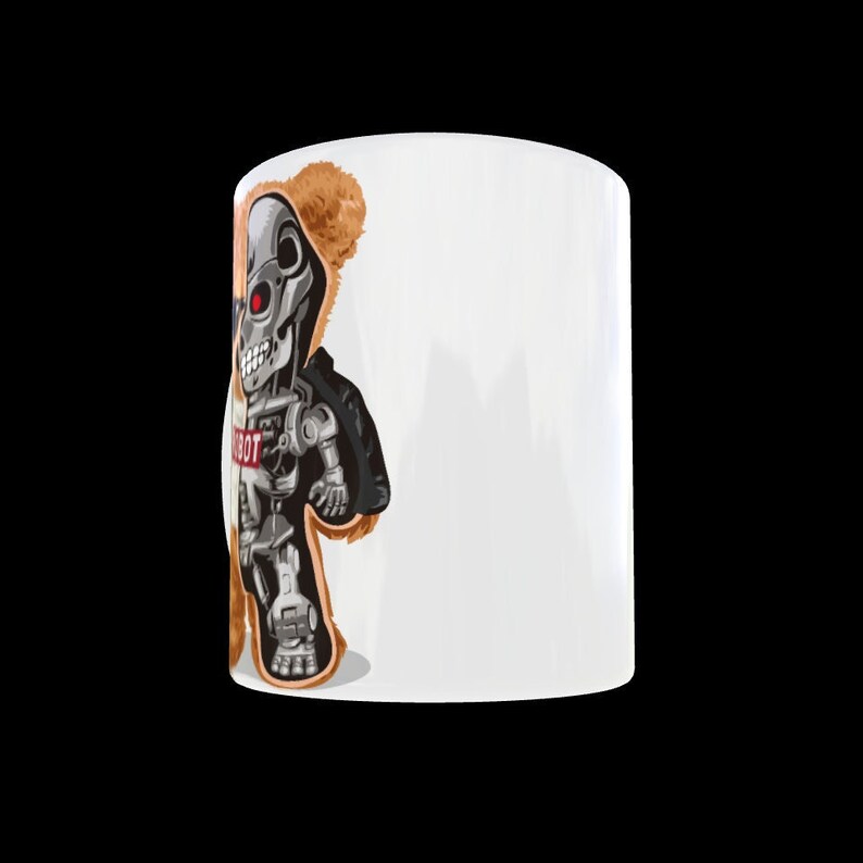 Terminator Robot Bear Mug Cartoon Robot Bear Mug Bear Mug Cool Bear Mug ...