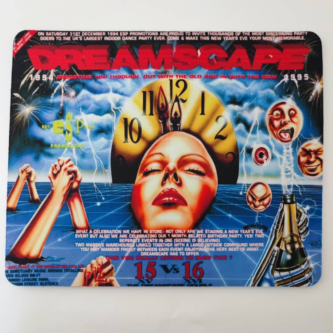 Dreamscape 15 Vs 16 Rave Flyer Mousepad: Old Skool Rave Fan Gift - Etsy