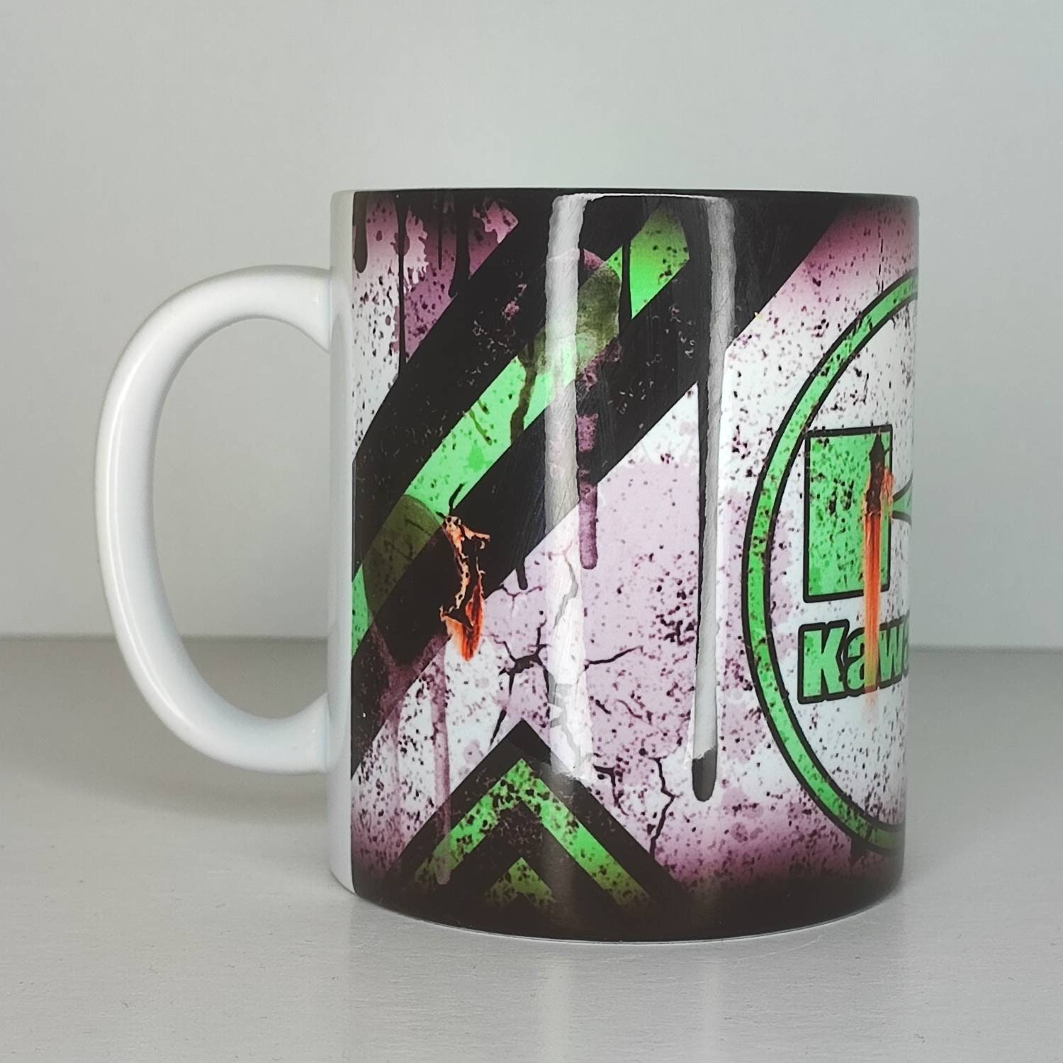 Kawasaki Motorbike Mug: 11oz Ceramic Coffee Cup - Etsy