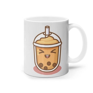 Kawaii Bubble Tea Mug Clipart Boba Drinks Smiley Faces Cute Mug, Kawaii ...