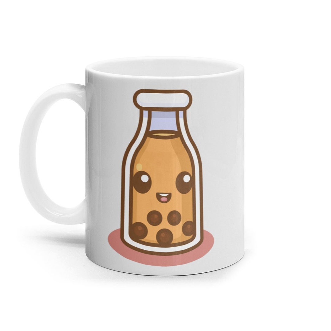 Kawaii Bubble Tea Mug Clipart Boba - Drinks - Smiley Faces Cute Mug ...