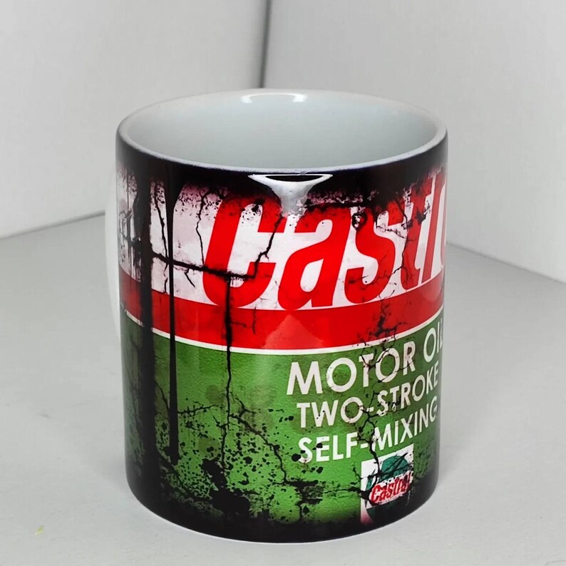Retro Vintage Castrol Engine Oil Can Mug Car Motorcycle Mechanic Tea ...
