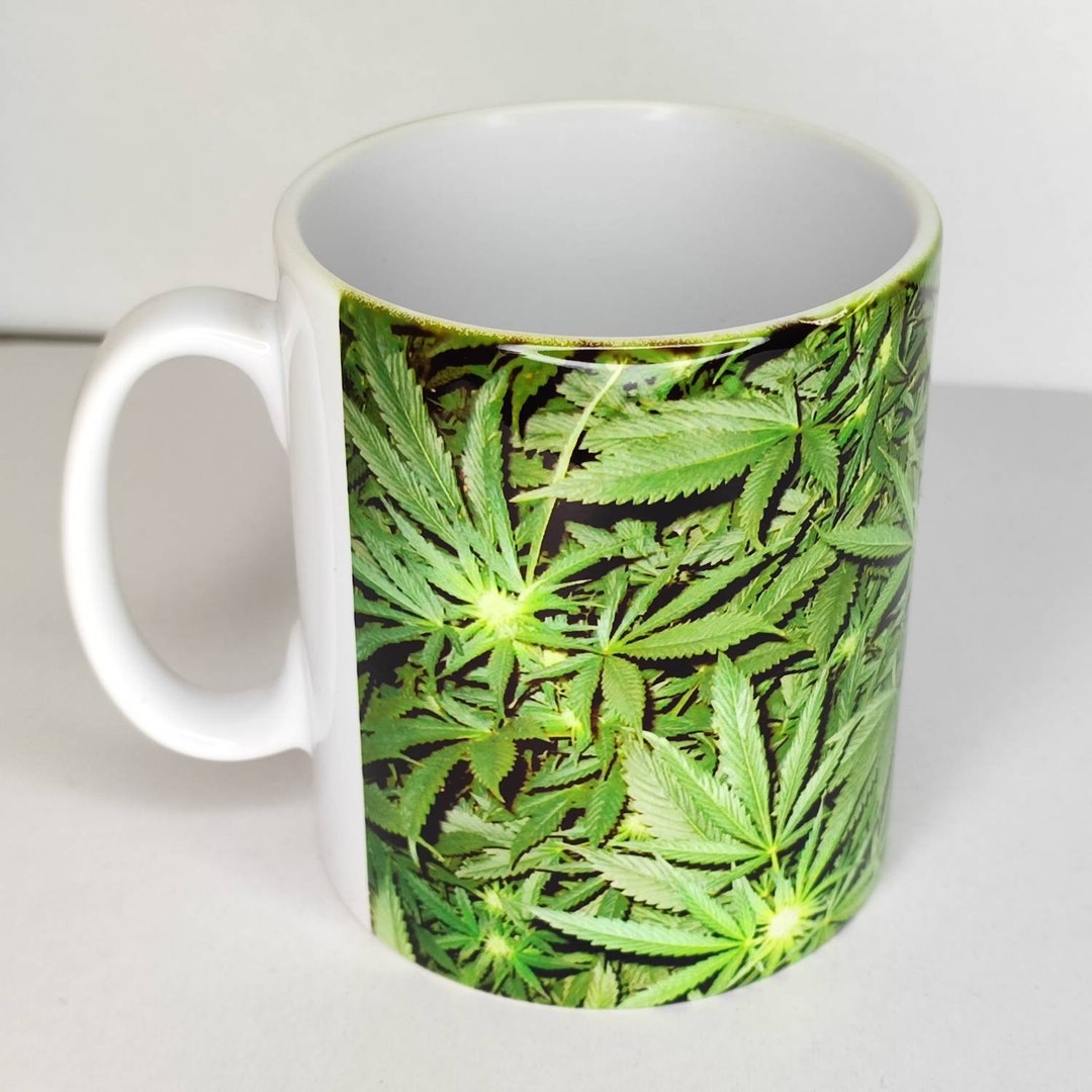 Novelty Cannabis Leaf Mug, Stoner Weed Mug, 420 Mug 11oz Coffee or Tea ...