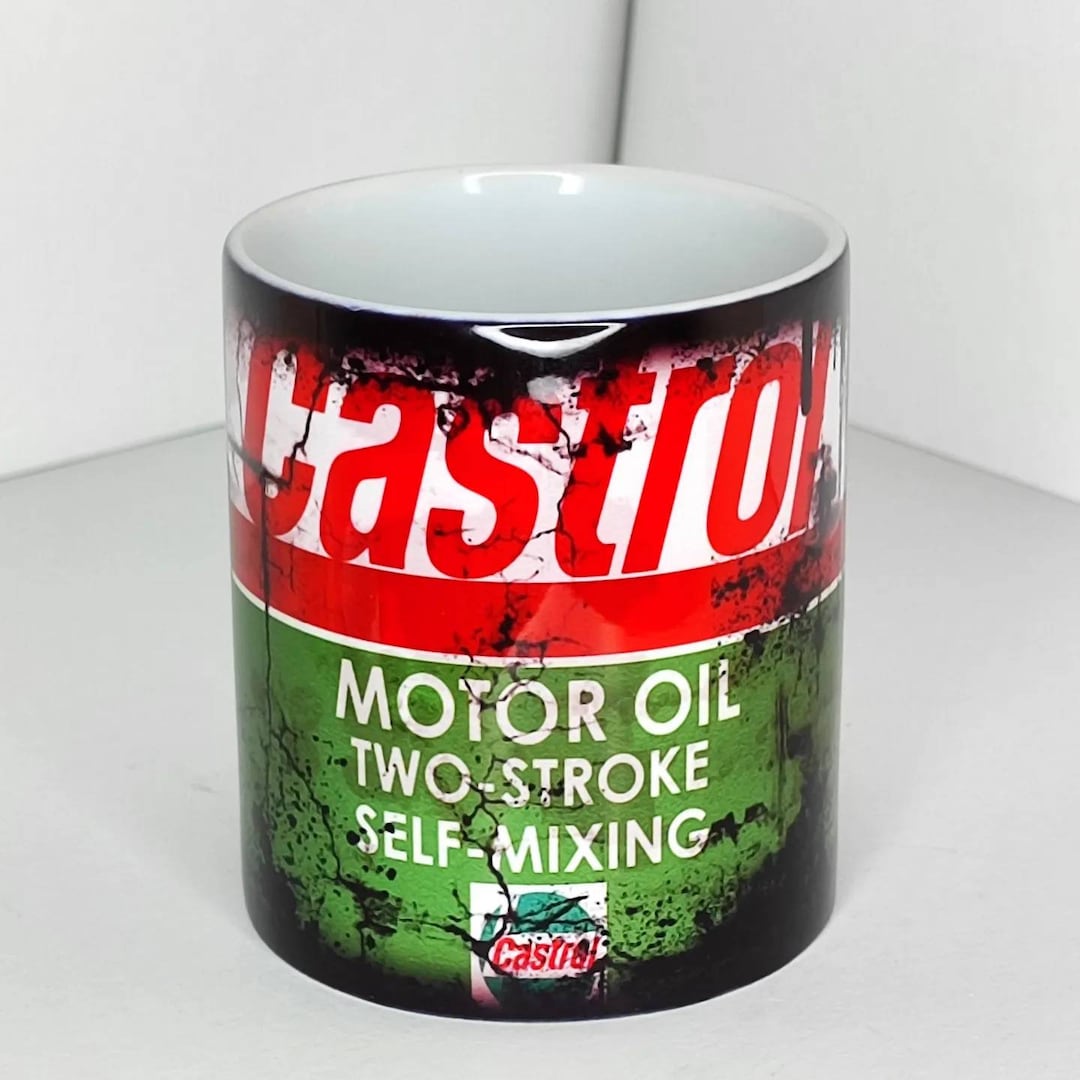 Retro Vintage Castrol Engine Oil Can Mug Car Motorcycle Mechanic Tea ...